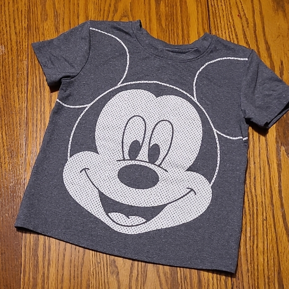 Disney | Shirts & Tops | Disney Gray Mickey Mouse Short Sleeve Shirt ...